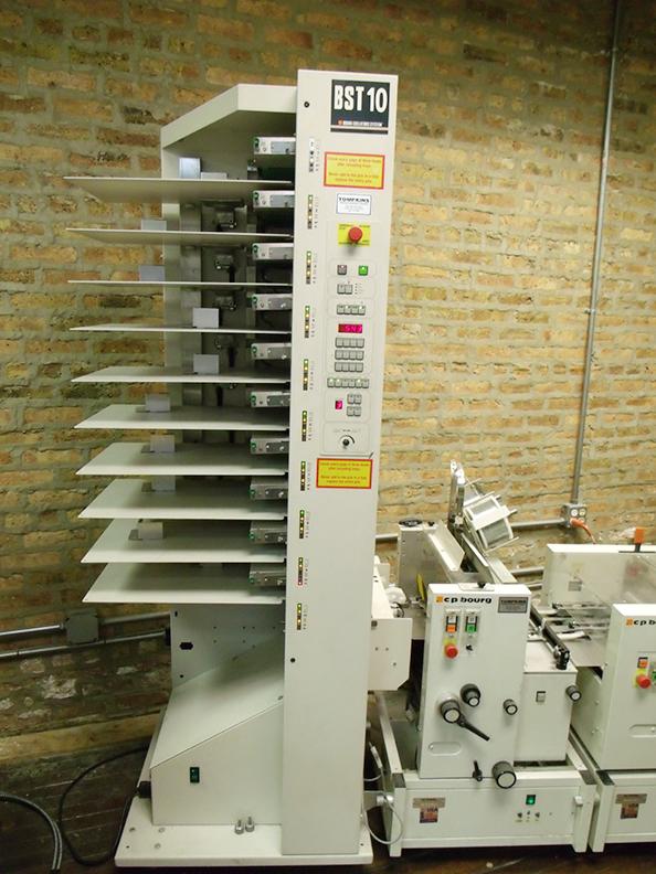 Lot #7: CP Bourg BST10 Collator with Stitch / Fold / Trim / Stacker ...
